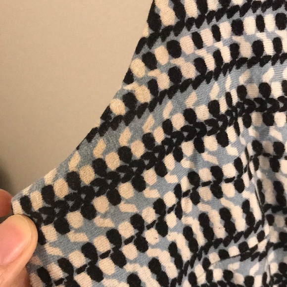 LOFT | Dresses | Ann Taylor Loft Blue Geometric Pattern Dress | Poshmark